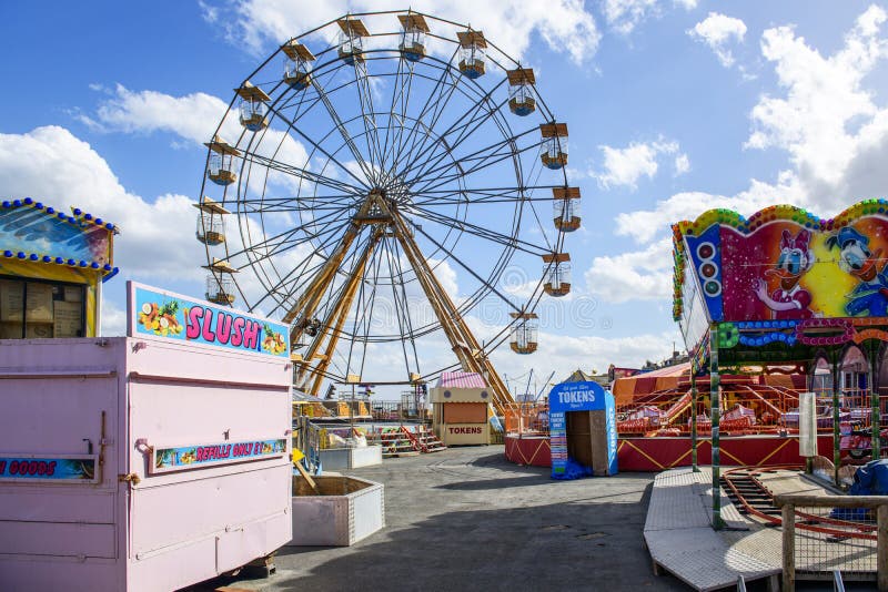 Funfair during the day editorial stock photo. Image of colorful - 186699023