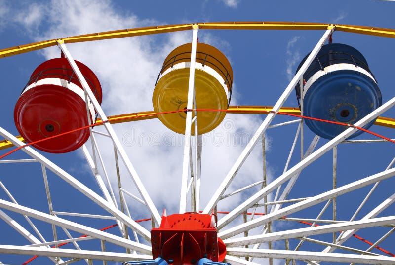 Funfair Ferris Wheel at Night Stock Photo - Image of popular ...