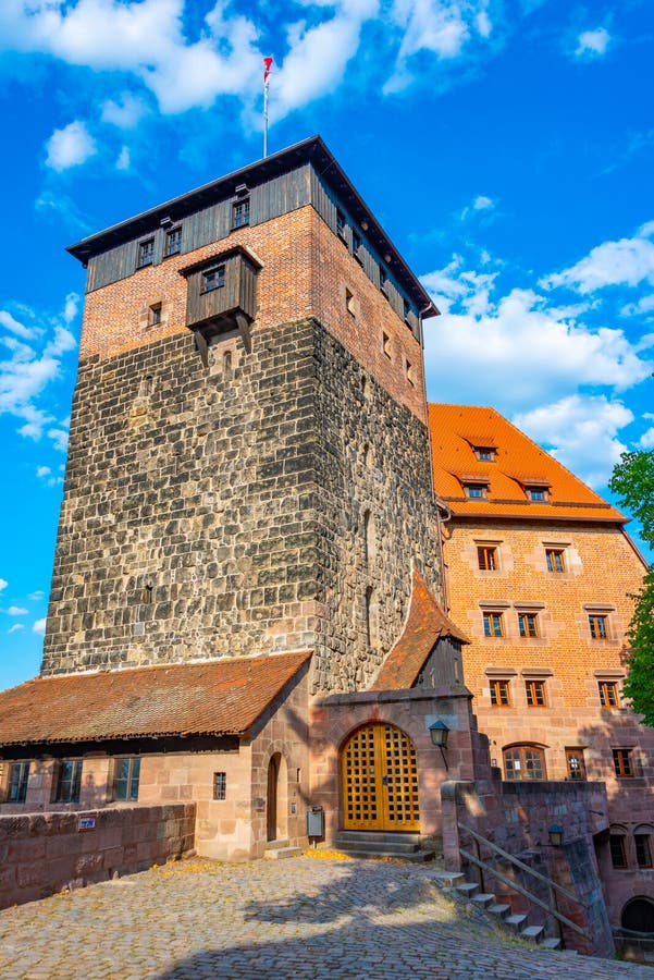Funfeckturm in German Town Nurnberg Stock Image - Image of stone, wall ...