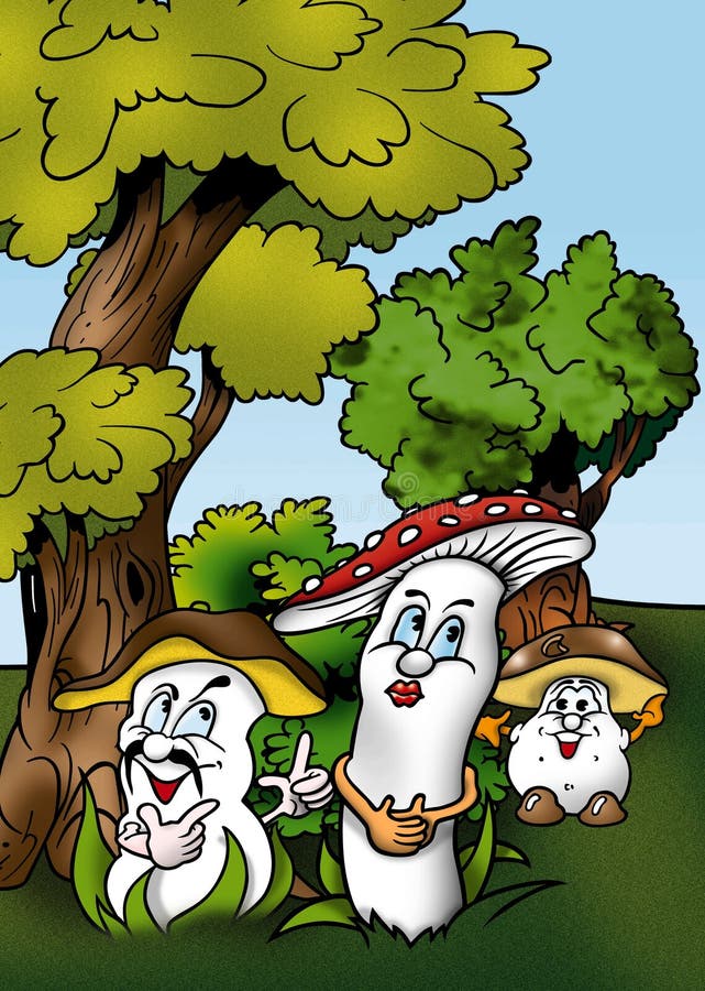 Funghi illustrazione di stock. Illustrazione di erba - 20774067