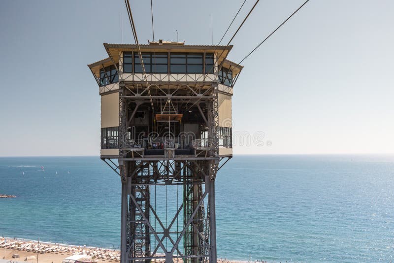 Funicular in Barcelona stock image. Image of building - 66999319