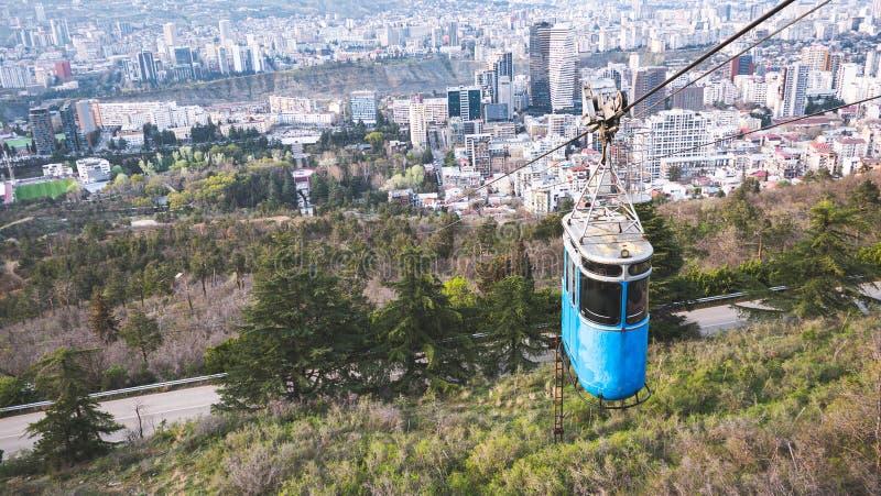 Funicular Cabin Cable Cart in the Air Old Soviet Technology in Georgia ...