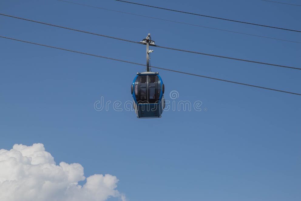 Funicular Cable Railway. Cable Car Transporting People Stock Image ...
