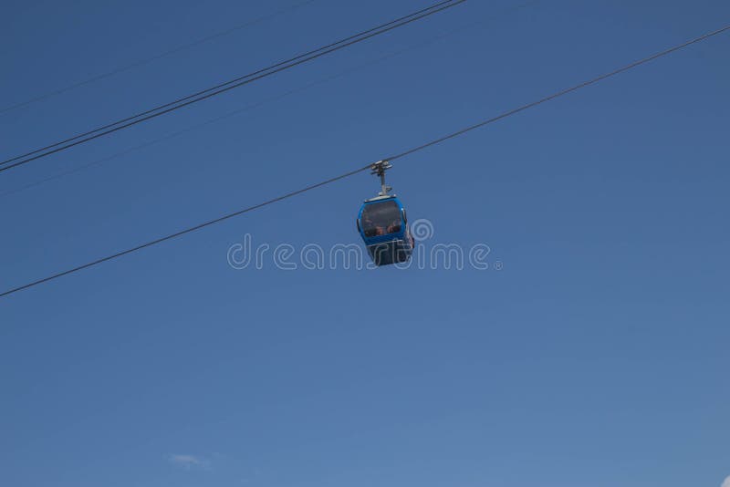 Funicular Cable Railway. Cable Car Transporting People Stock Image ...
