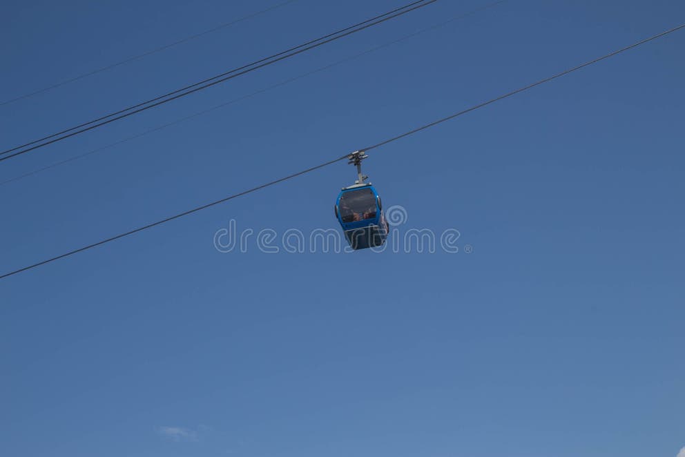 Funicular Cable Railway. Cable Car Transporting People Stock Image ...