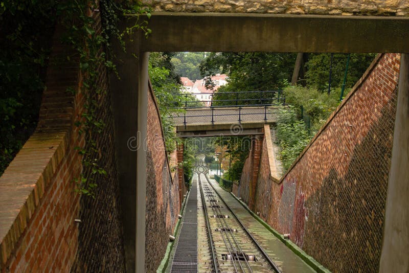 Funicular: cable railway stock photo. Image of landmark - 45240564