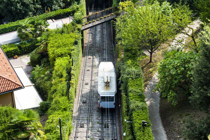 Funicular Delivering Passengers Stock Photo - Image of italy, rails ...