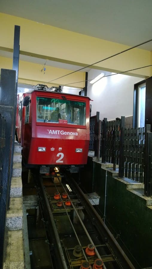 Funicular in Genoa. editorial photo. Image of fast, line - 50340576
