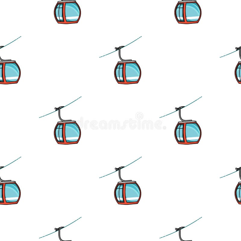 Funicular Icon in Cartoon Style Isolated on White Background. Ski ...