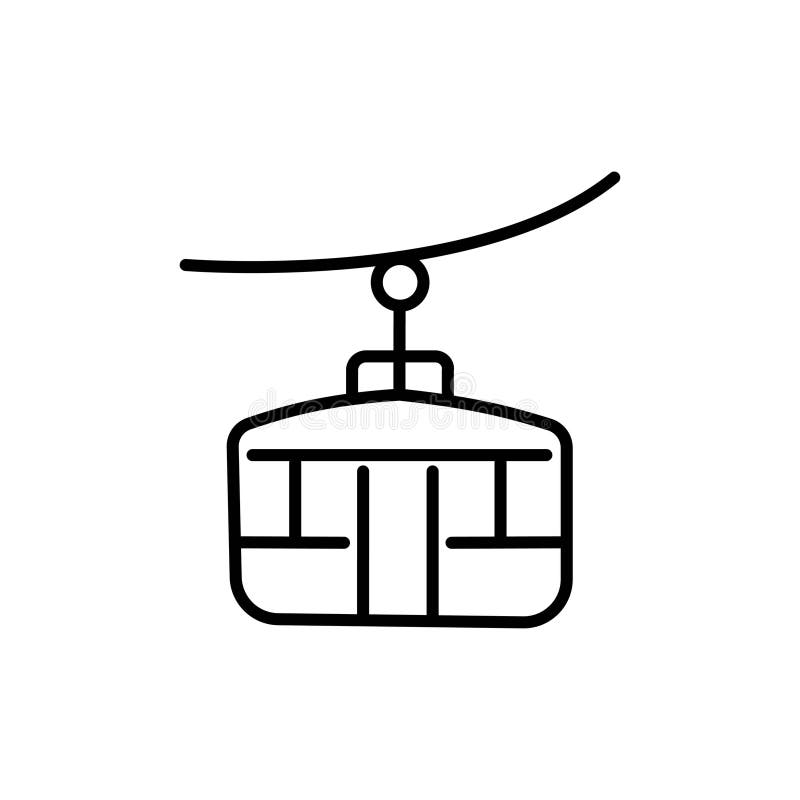 Cable Car Outline Icon. Linear Style Sign for Mobile Concept and Web ...