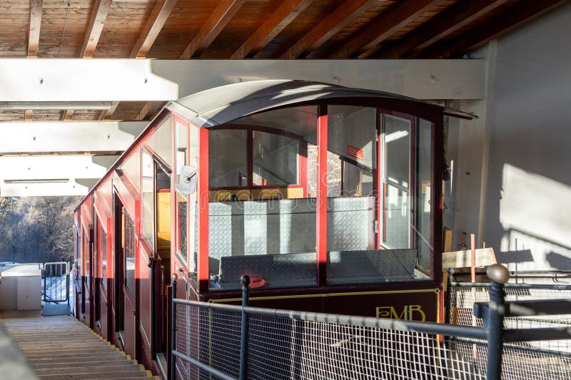 A Funicular at the Monte Bre Station in Lugano Editorial Stock Photo ...
