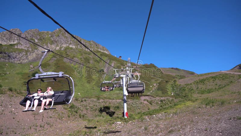 Funicular in the mountains stock footage. Video of aerial - 156973658