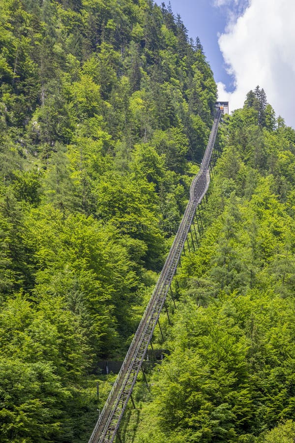 Funicular is a Rail Vehicle with Cable Traction for Transporting People ...