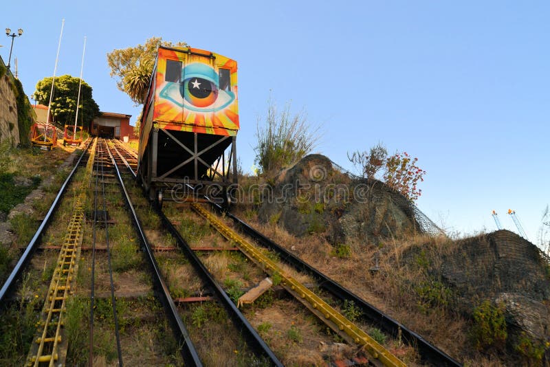 Funicular Railway Escalator, Valparaiso, Chile Editorial Photo - Image ...