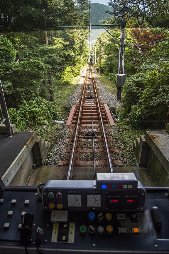 Funicular Railway at Hakone in Japan Stock Photo - Image of commuter ...