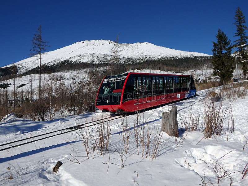 Funicular Railway - High Tatras Mountains - Slovakia Editorial Stock ...