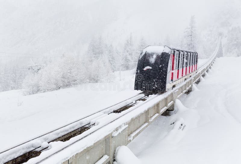 Funicular Railway To Petrin Hill in Spring in Prague, Czech Republic ...