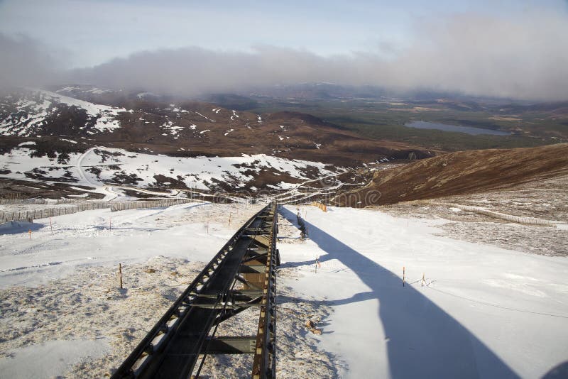 Funicular railway track stock photo. Image of cable, dusk - 51986842