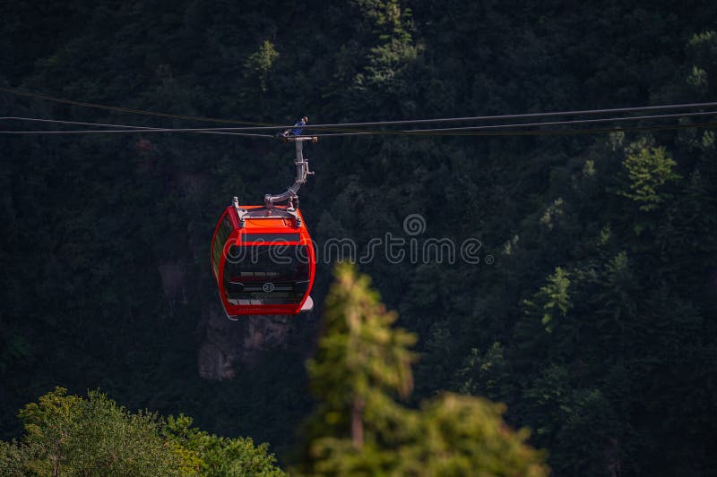 Funicular Railway in the Valley Stock Image - Image of jungle, green ...