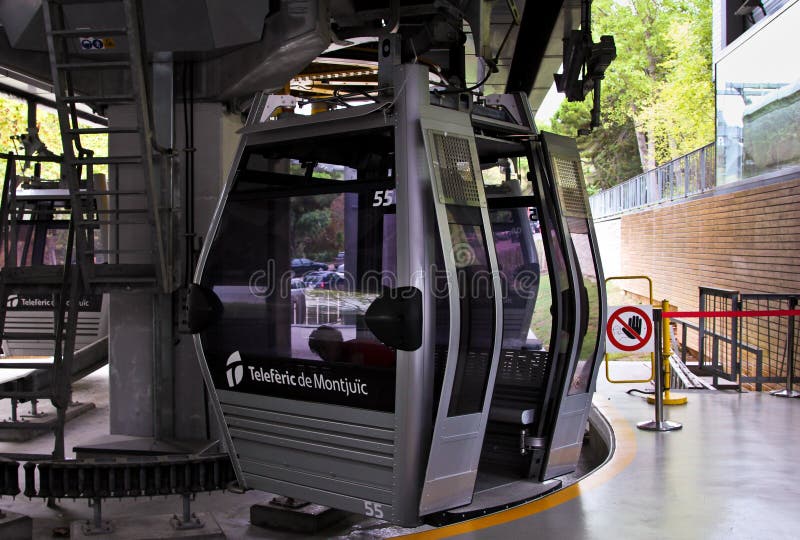 Funicular To the Mountain Montjuic Editorial Photo - Image of point ...