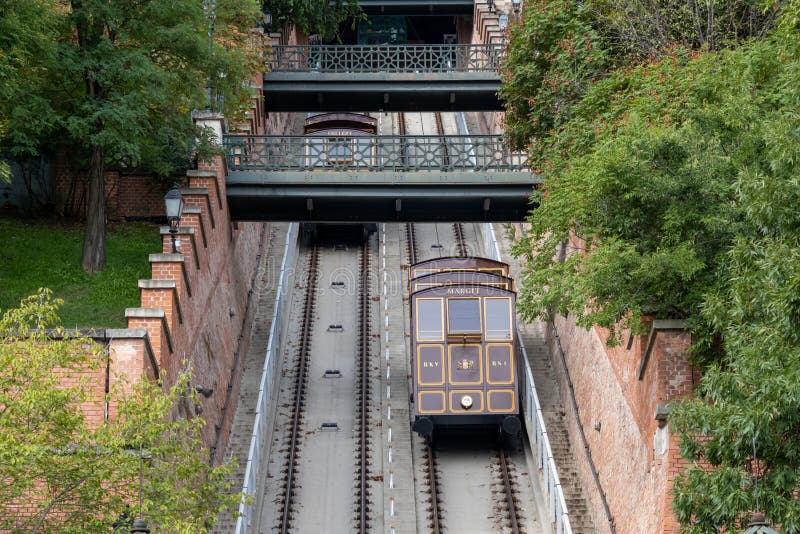 Funicular Train To Buda Castle in Budapest Editorial Stock Image ...