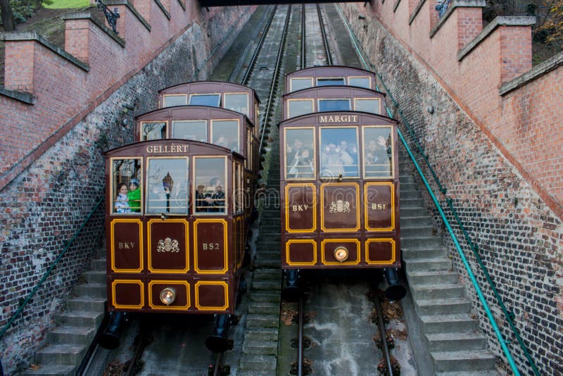 Funicular Tram Train, Budapest, Hungary Editorial Photo - Image of ...