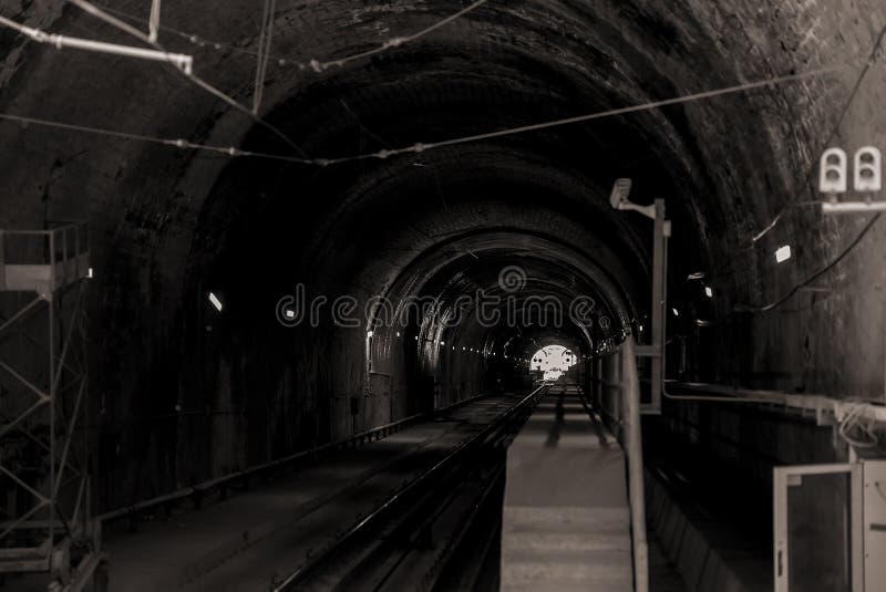 Funicular tunnel stock photo. Image of attraction, public - 264356052