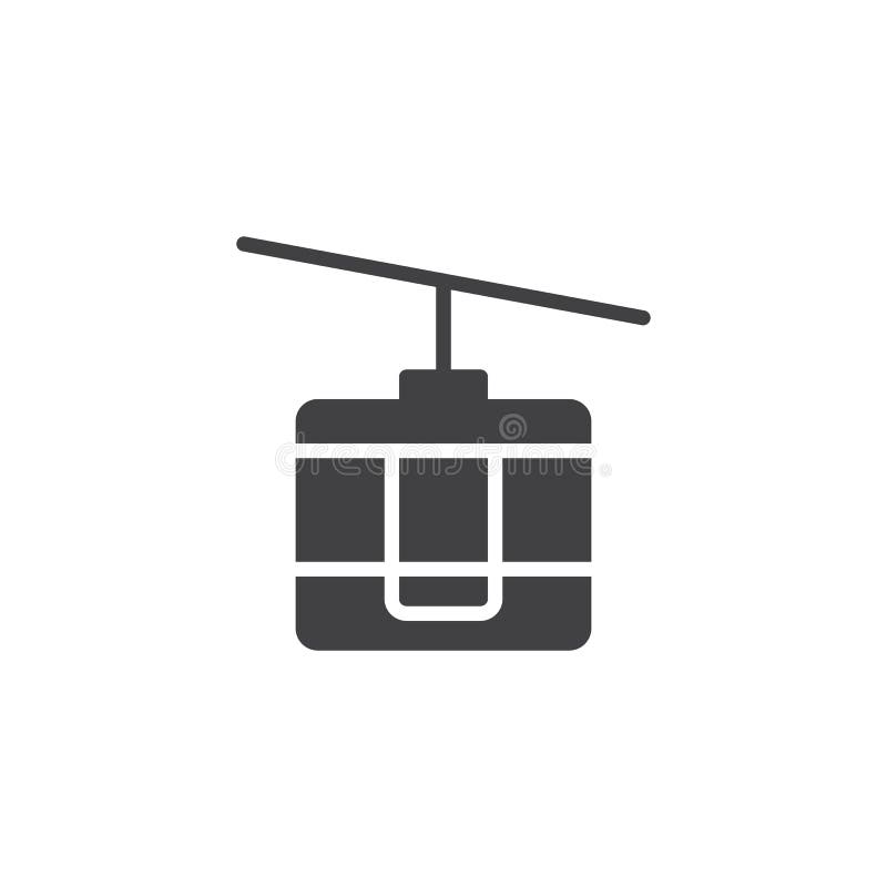 Funicular vector icon stock vector. Illustration of pictogram - 110261967