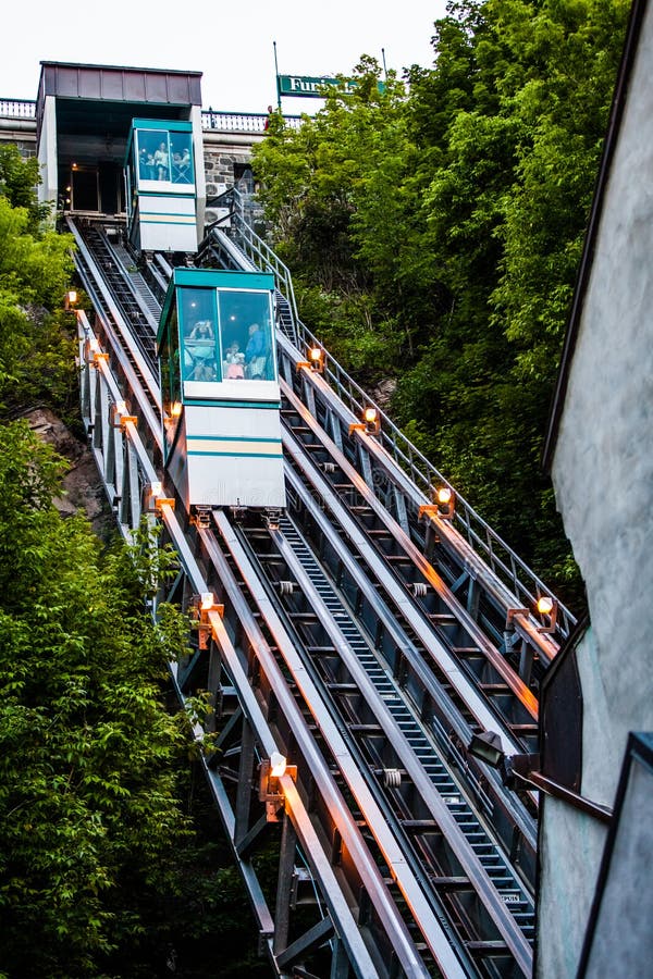 Funicular of Old Quebec City, Canada Editorial Stock Photo - Image of ...