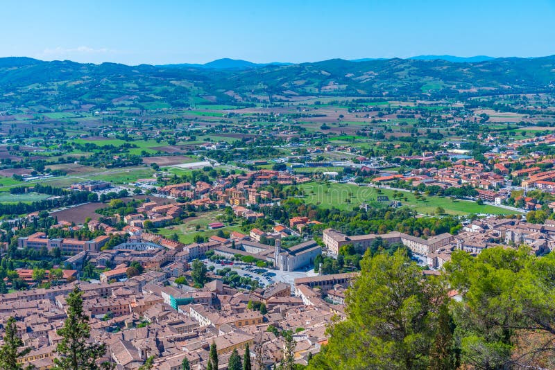 Funivia Colle Eletto in Gubbio, Italy Stock Image - Image of culture ...