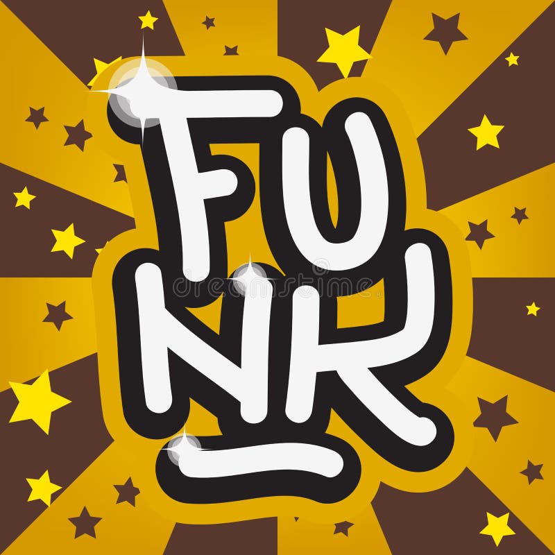 Funk Music Lettering Type Design Vector Image Stock Vector ...