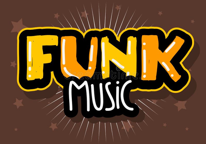 Funk Music Lettering Type Design Vector Image Stock Vector ...