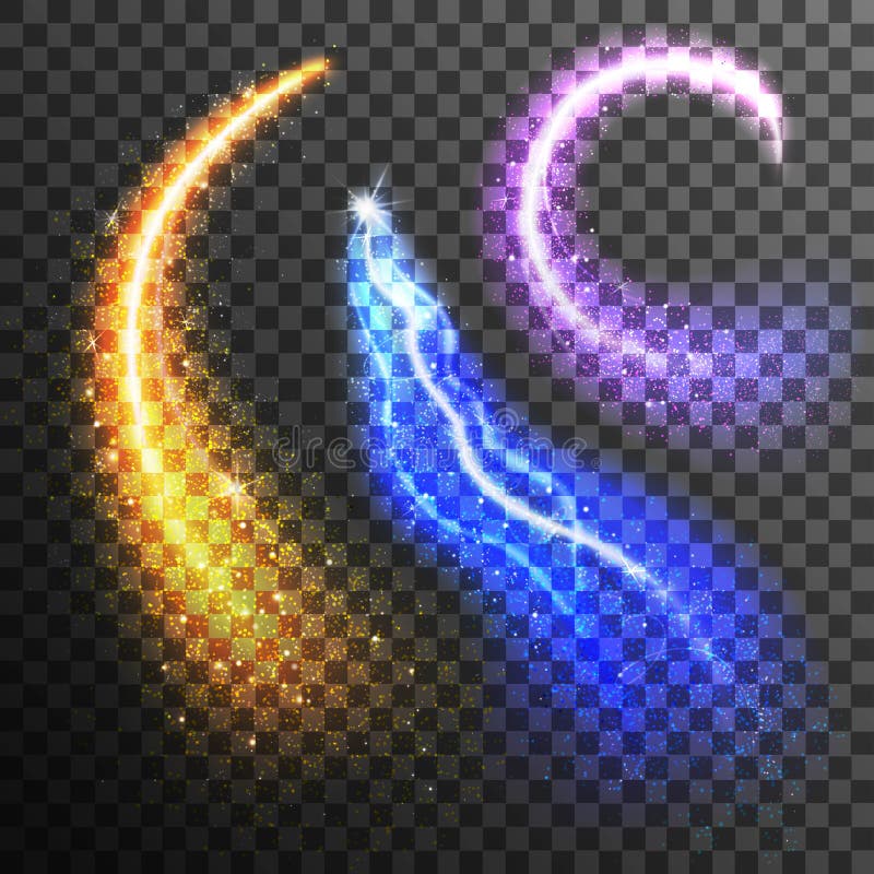 Funkeln-Partikel-transparenter Satz Vektor Abbildung - Illustration von ...