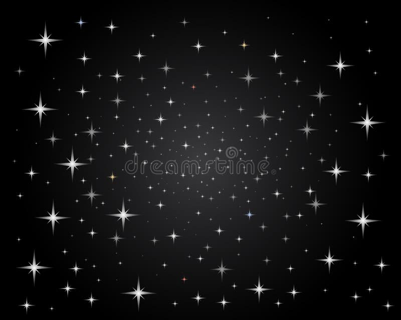 Funkelnder Heller Stern-nächtlicher Himmel Vektor Abbildung ...