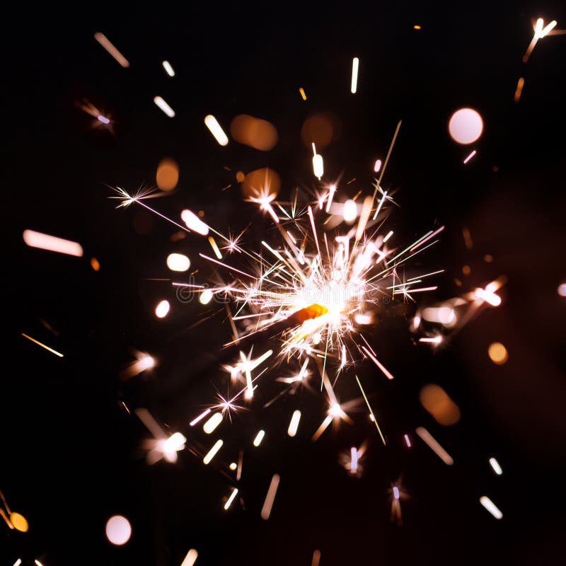 Funken von Bengal-Feuer stockfoto. Bild von glanz, flamme - 45104238