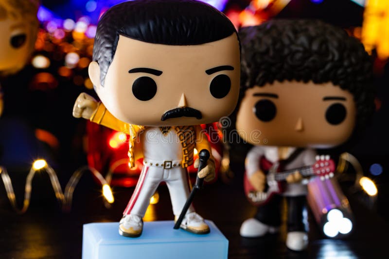 Funko POP Vinyl Figures of Queen Band Editorial Photo - Image of guitar ...