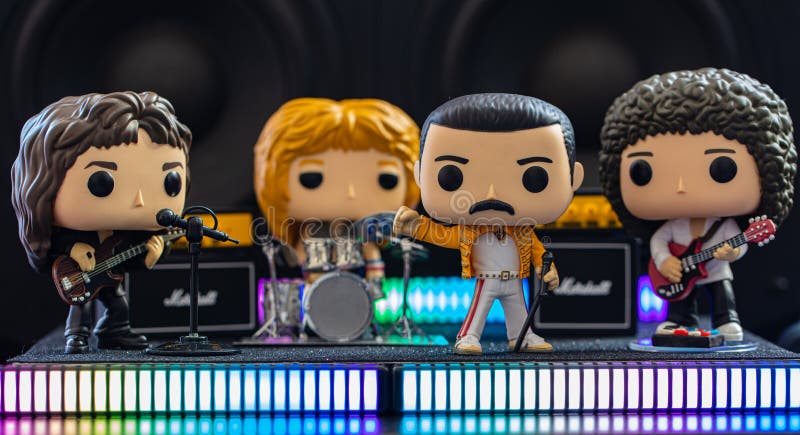Funko POP Vinyl Figures of Queen Band Editorial Photo - Image of ...