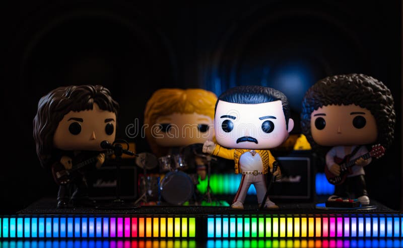 Funko POP Vinyl Figures of Queen Band Editorial Image - Image of brian ...
