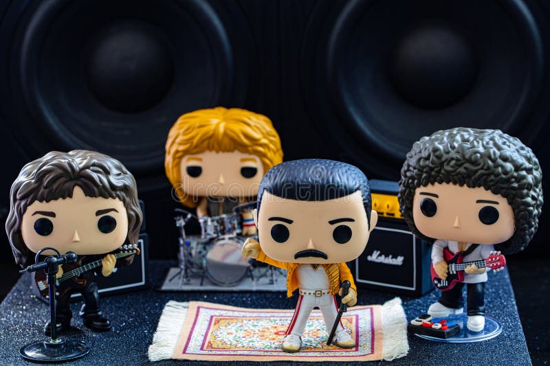 Funko POP Vinyl Figures of Queen Band Editorial Photo - Image of ...