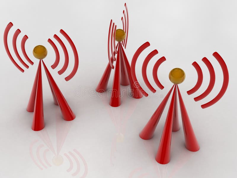 Funksignal stock abbildung. Illustration von bahnhof - 39795151