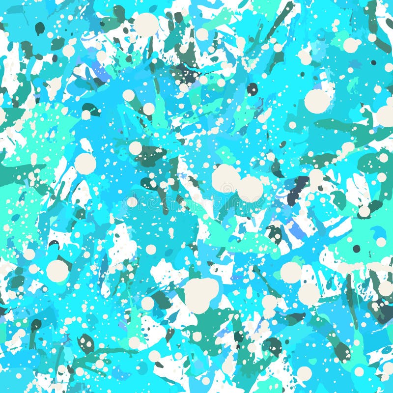 Funky Abstract Color Paint Splashes Seamless Pattern Stock Vector ...