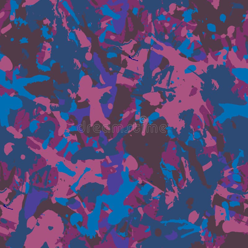 Funky Abstract Color Paint Splashes Seamless Pattern Stock Vector ...
