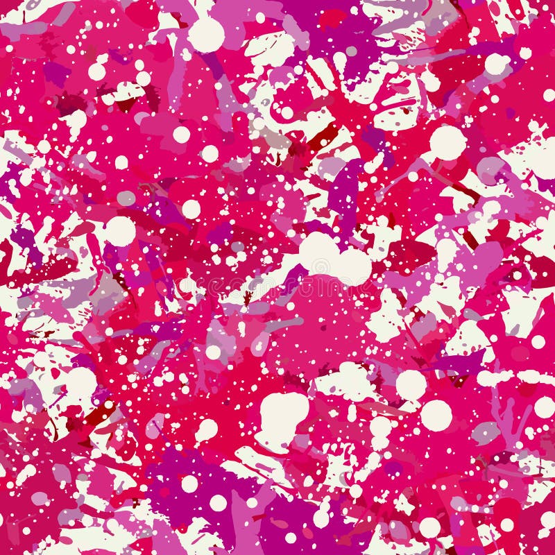 Funky Abstract Color Paint Splashes Seamless Pattern Stock Vector ...