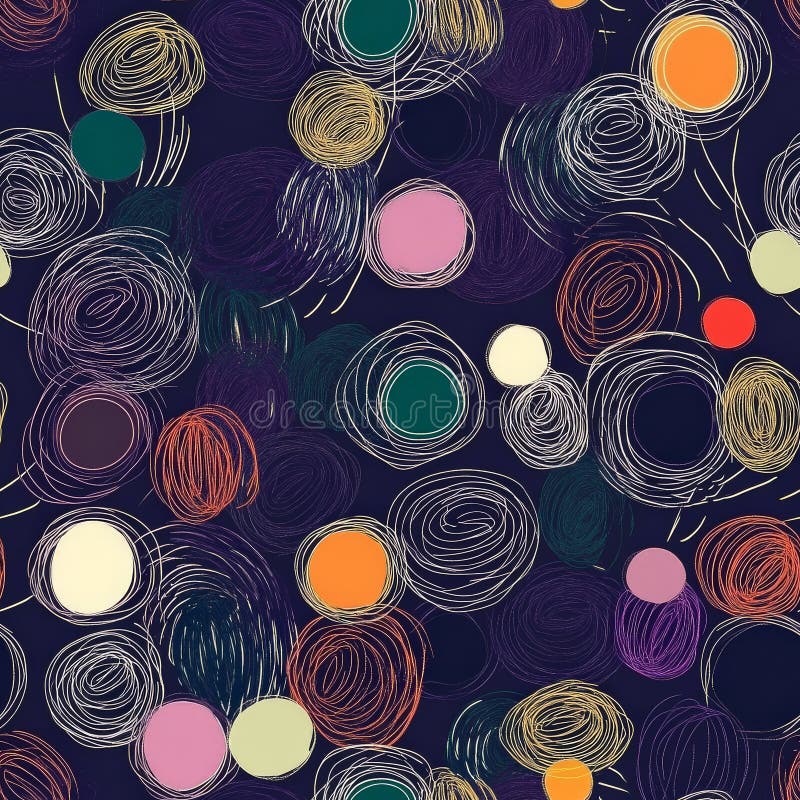 A Funky Abstract Dot Pattern, with Circles of Different Sizes Connected ...