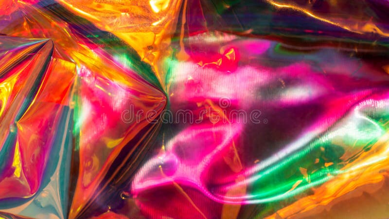 Funky Abstract Holographic Texture. Colorful Neon Light Effect Stock ...