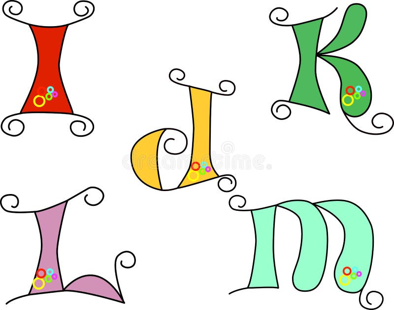 Funky Alphabet, Vector, EPS 8, Illustration Stock Vector - Illustration ...