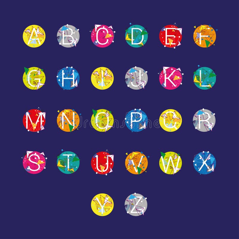 Funky Alphabet Vector Illustration Stock Vector - Illustration of typo ...