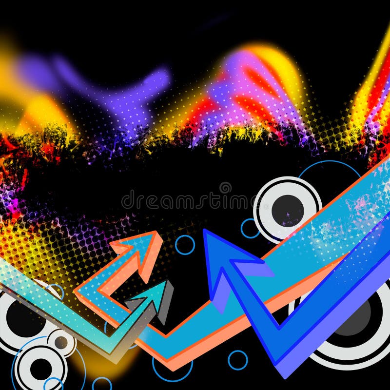Funky Arrows Layout stock illustration. Illustration of black - 10020529