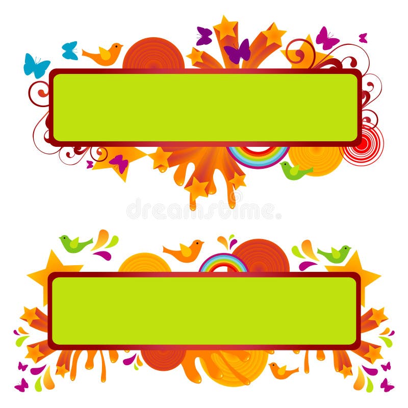 Funky banners stock illustration. Illustration of bookmark - 26184565
