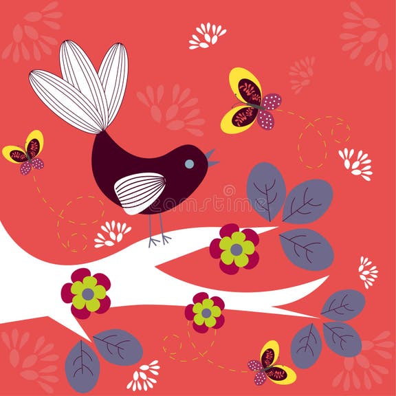 Funky bird stock vector. Illustration of nature, funky - 17497848